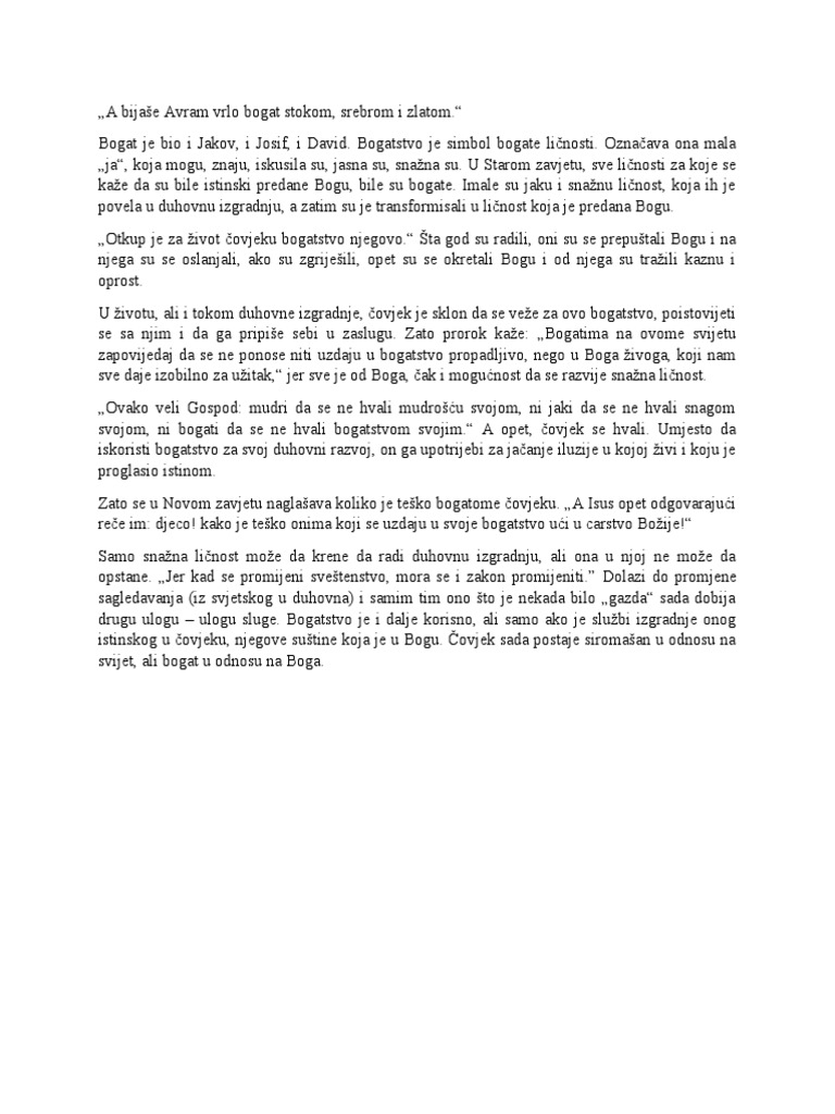 08 Bogatstvo I Siromastvo | PDF