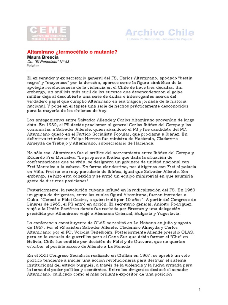 ALTAMIRANO | PDF | Gobierno | Chile