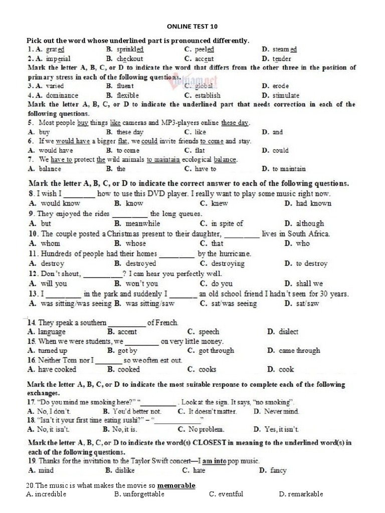 Understanding the Content and Structure of an English Proficiency Test ...