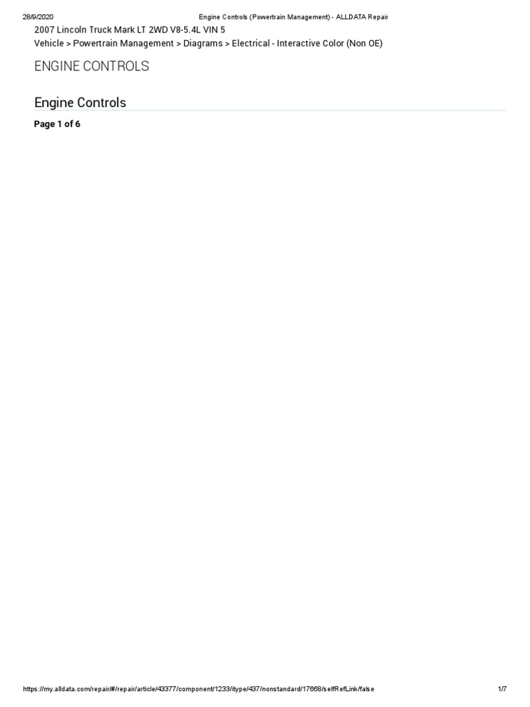 Engine Controls Engine Controls: Page 1 of 6 | PDF
