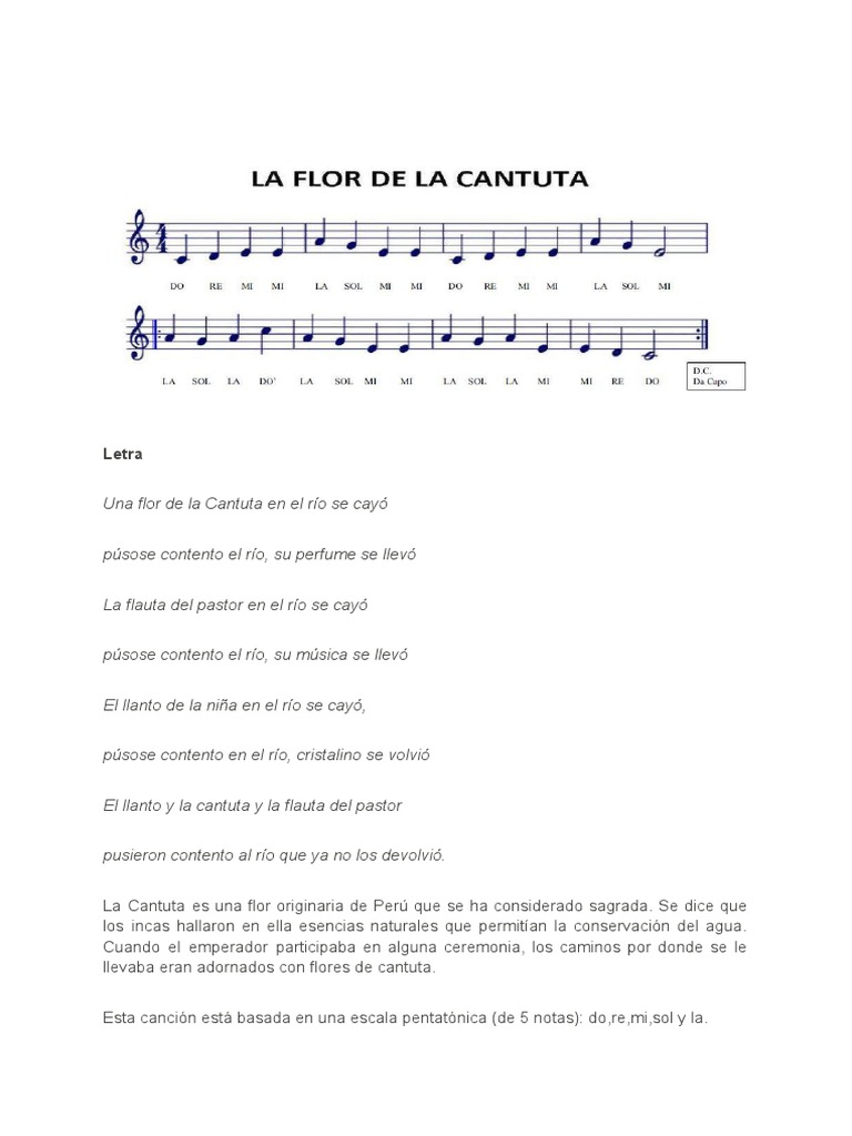 3° Básico Música La Flor de La Cantuta | PDF | Religión y espiritualidad