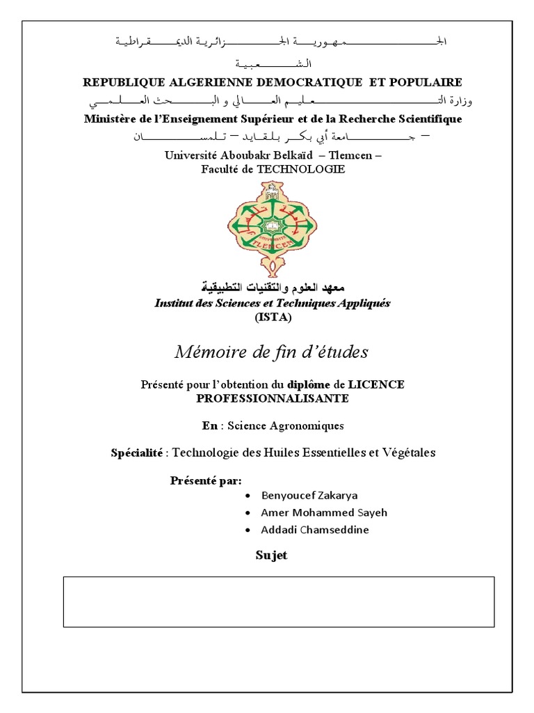 Mémoire de Fin D'études | PDF