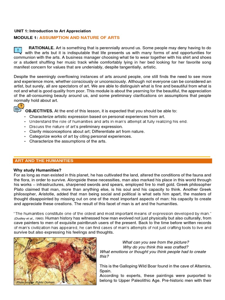 Assumption and Nature of Arts: Rationale | PDF | Experience | Dances