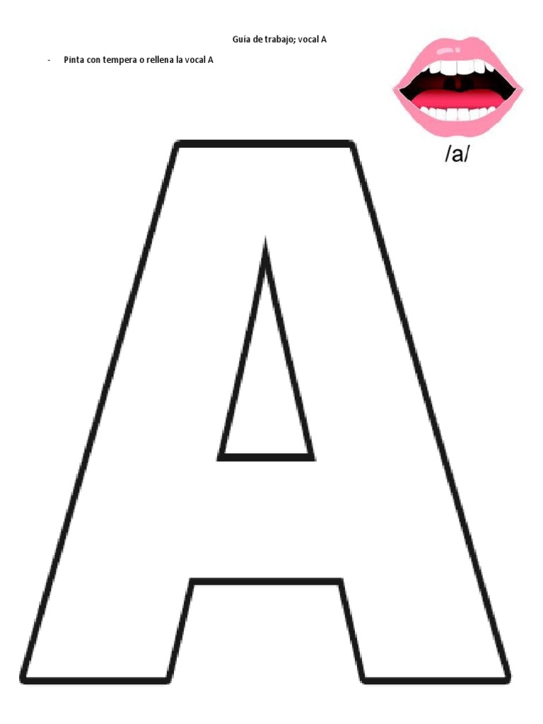 Actividades para aprender la vocal A | PDF