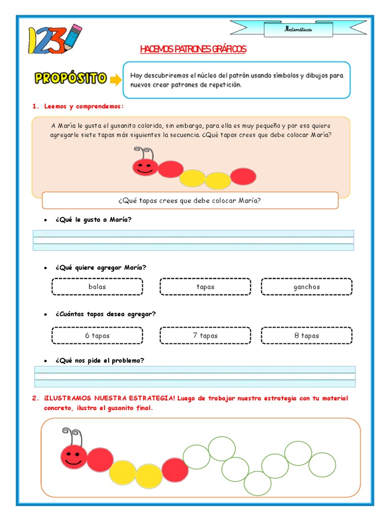 E2 S2 Ficha D4 Mat Patrones Graficos | Pdf