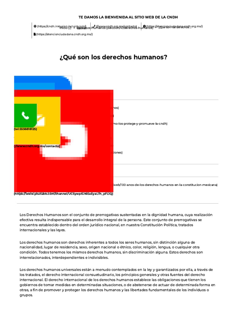 Derechos Humanos: Conceptos Clave CNDH | PDF | Derechos humanos | Derechos