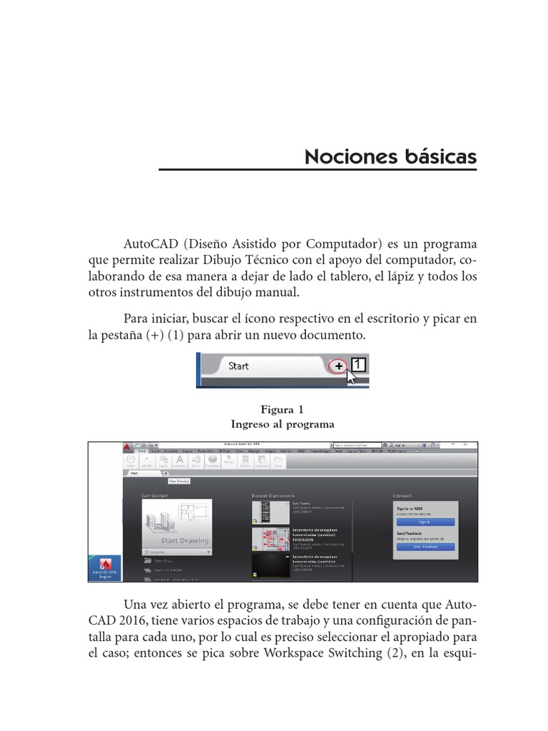 Guía Básica de AutoCAD 2016 | PDF | Sistema coordinado | Dibujo