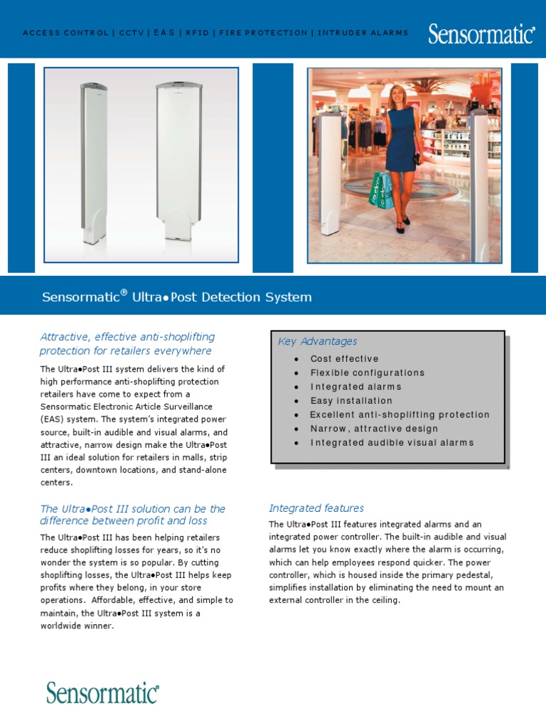 Sensormatic Ultra Post Detection System | PDF