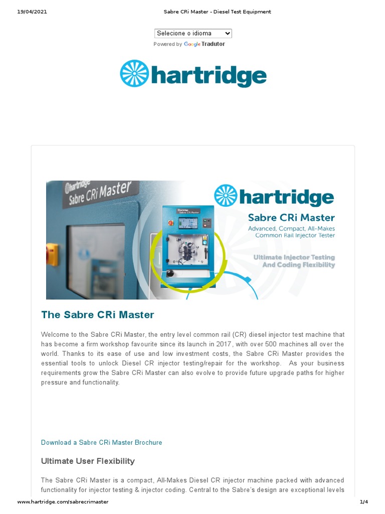 Sabre CRi Master - Diesel Test Equipment | PDF