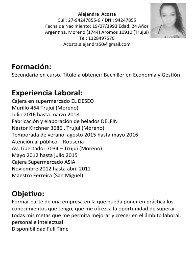 Alejandra Acosta CV | PDF