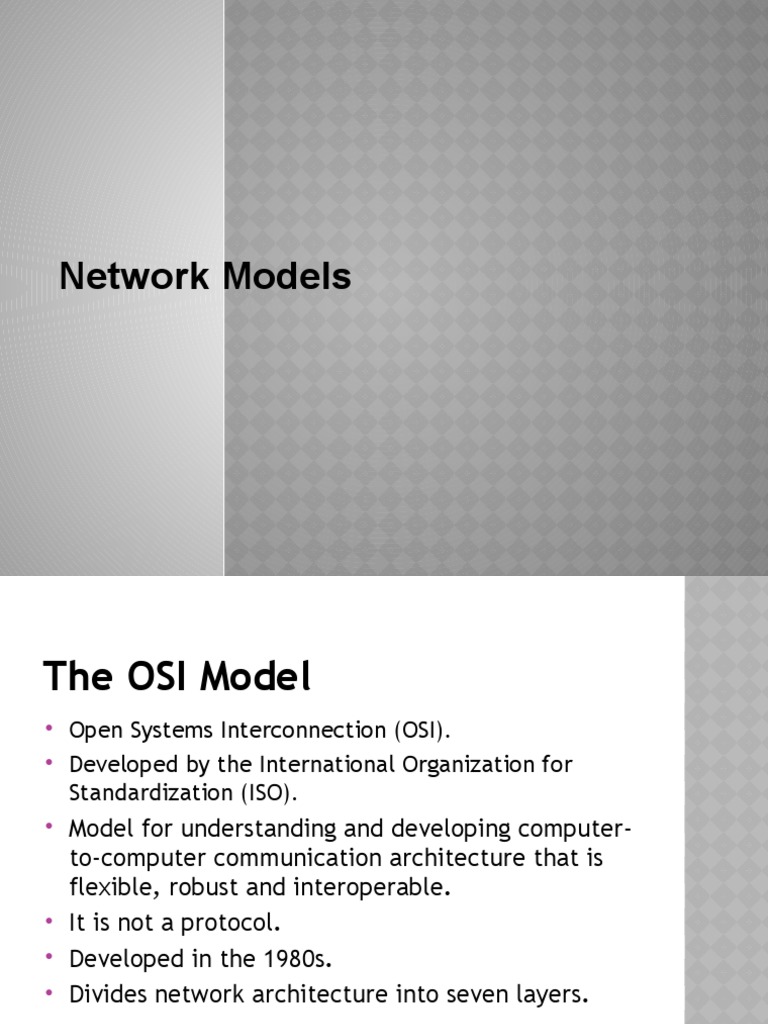 Network Models | PDF | Osi Model | Computer Network