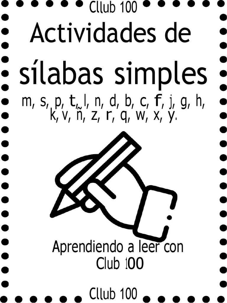 CUADERNO PARA TRABAJAR SILABAS SIMPLES 250 PAGINAS - Parte1 | PDF ...