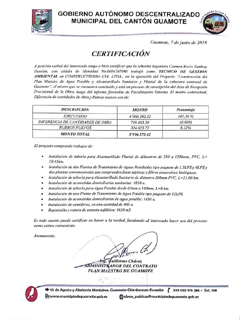 Certificado Municipio | PDF