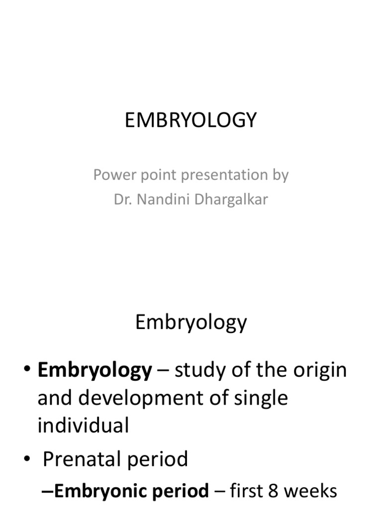 Introduction to Human Embryology | PDF | Implantation (Human Embryo ...
