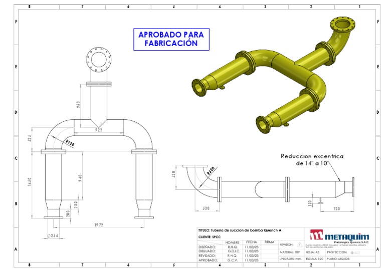 Reducción Excéntrica 14" a 10" FRP | PDF