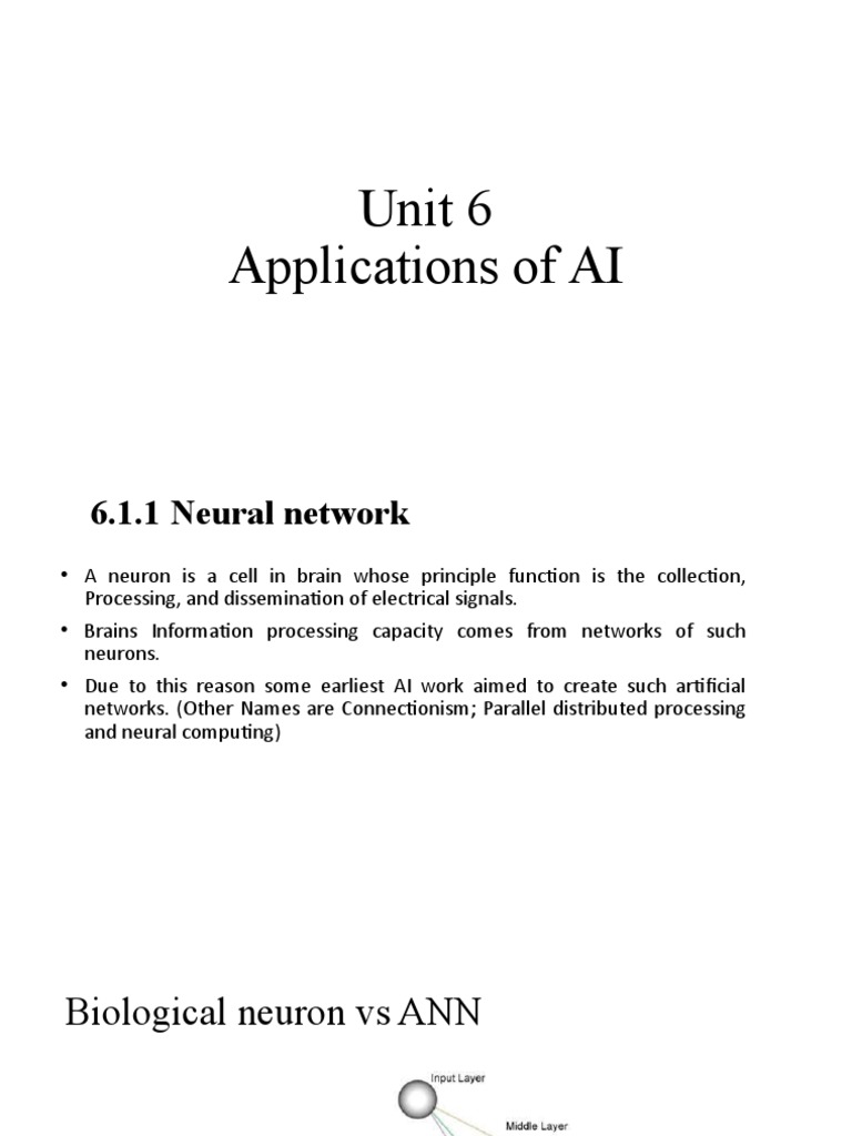 Applications of AI | PDF | Artificial Neural Network | Algorithms
