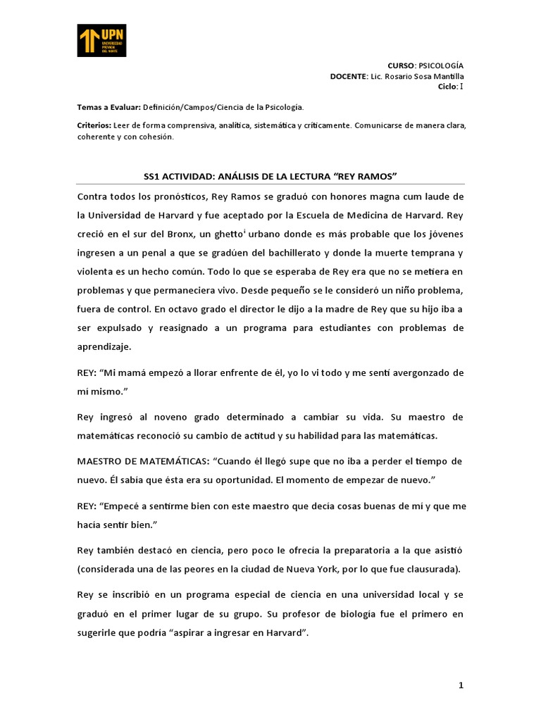 Éxito de Rey Ramos: Psicología y Motivación | PDF | Relaciones ...