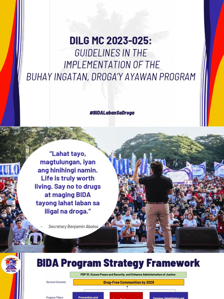 DILG MC 2023-025:: Guidelines in The Implementation of The Buhay Ingatan, Droga'Y Ayawan Program ...