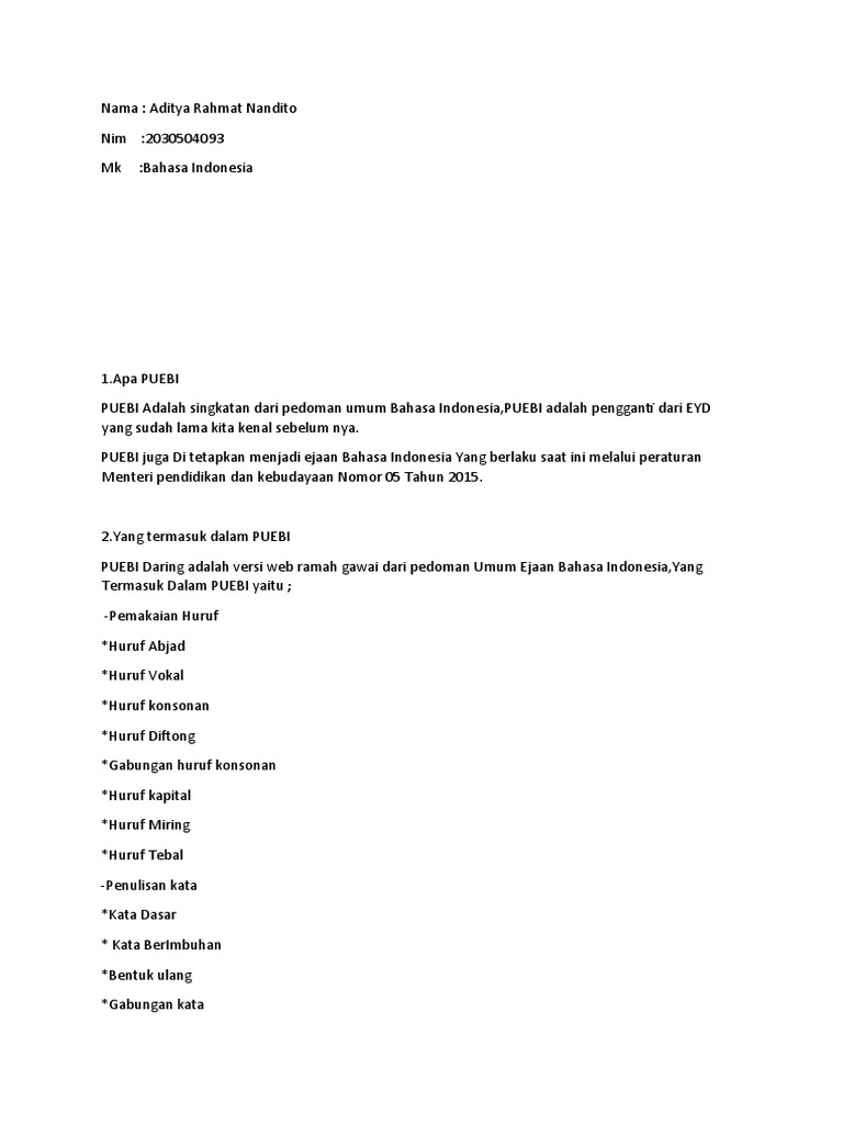 B.I Donesia Ke 5 | PDF