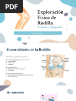 Maniobras para Evaluar la Rodilla | PDF | Rodilla | Anatomía humana