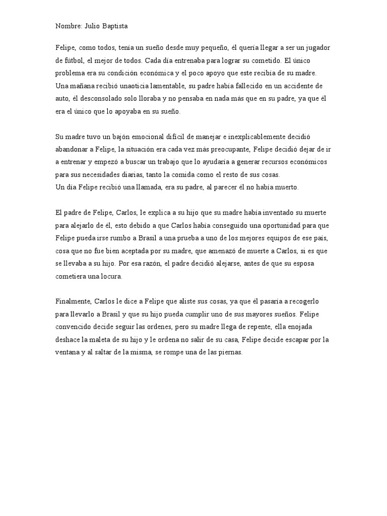 Historia 4 Párrafos | PDF