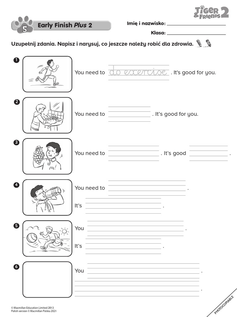 Tiger&Friends 2 - TRF - Unit 5 - Early Finish Plus 2 | PDF