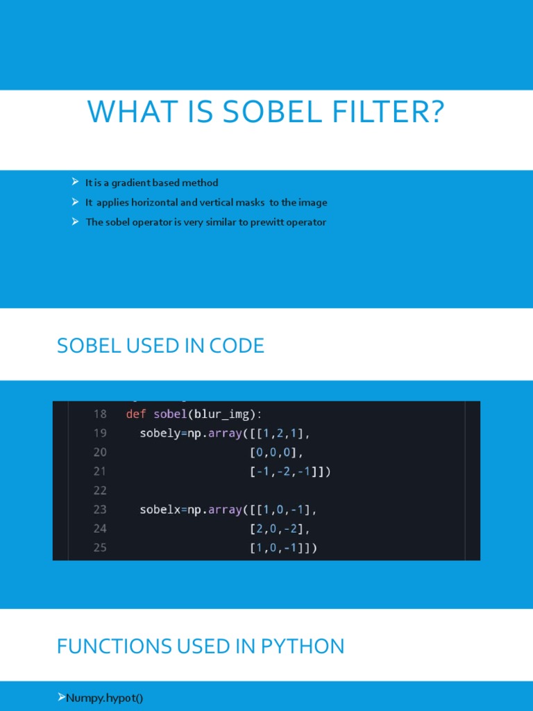 What Is Sobel Filter | PDF