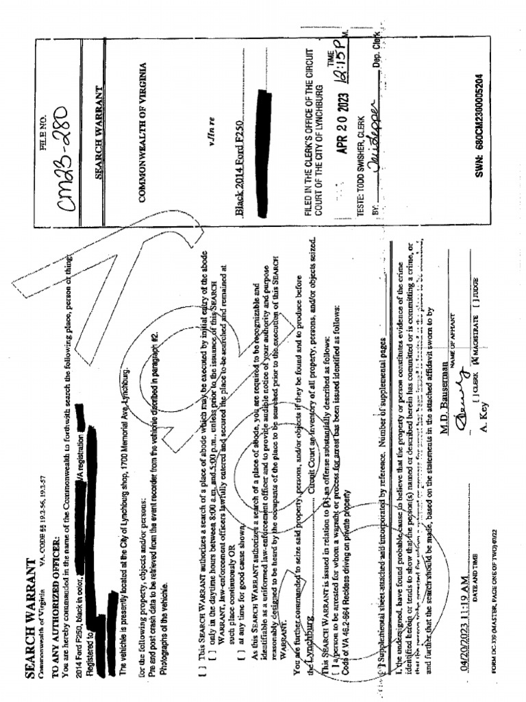 LPD Warrants On Car Accident | PDF