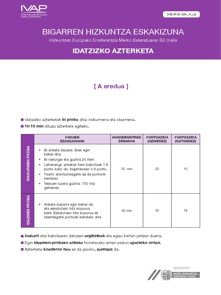 IRAKURGAIAK_IVAP_B2_2022 | PDF