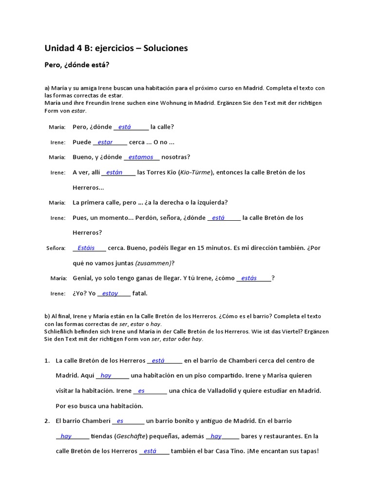 U4B Ejercicios Soluciones | PDF