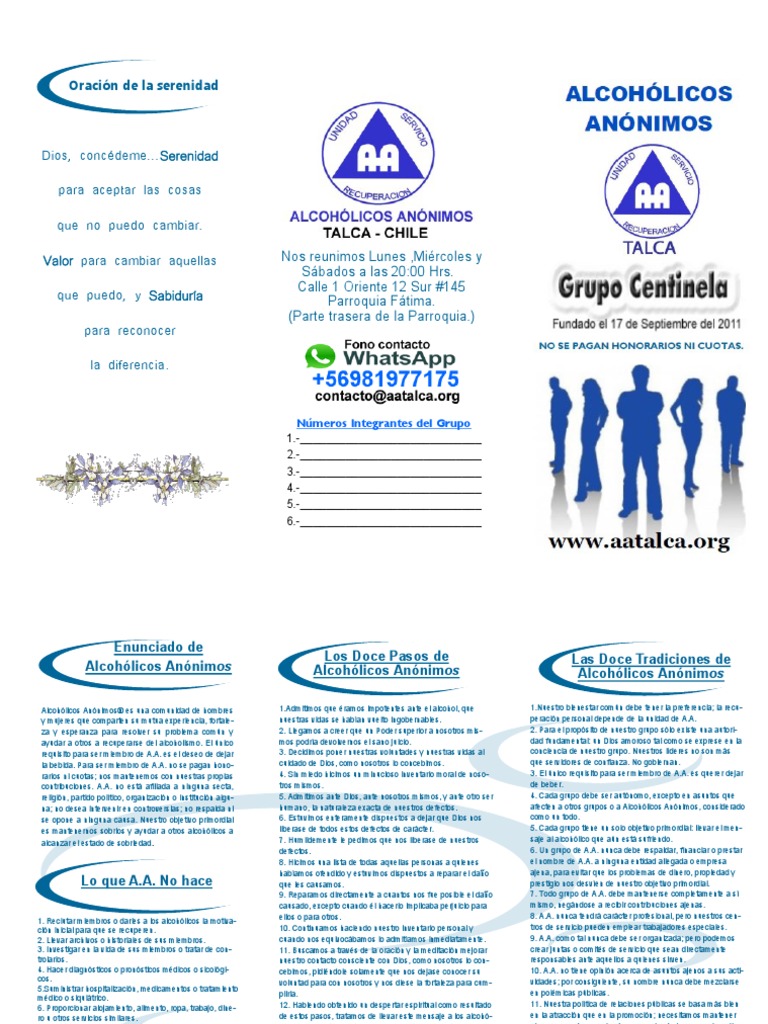 Folleto Aa | PDF | Estilo de vida