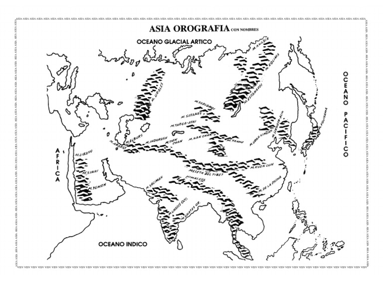 ASIA OROGRAFIA CON NOMBRES | PDF