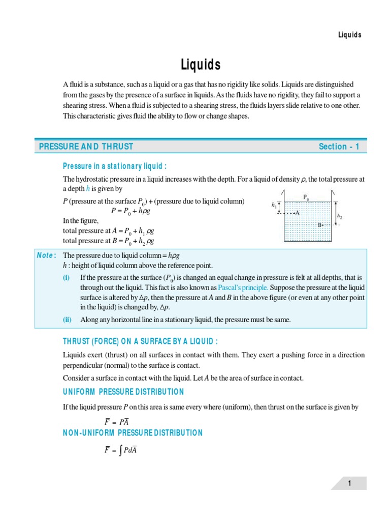 8.module Liquids | PDF | Buoyancy | Pressure