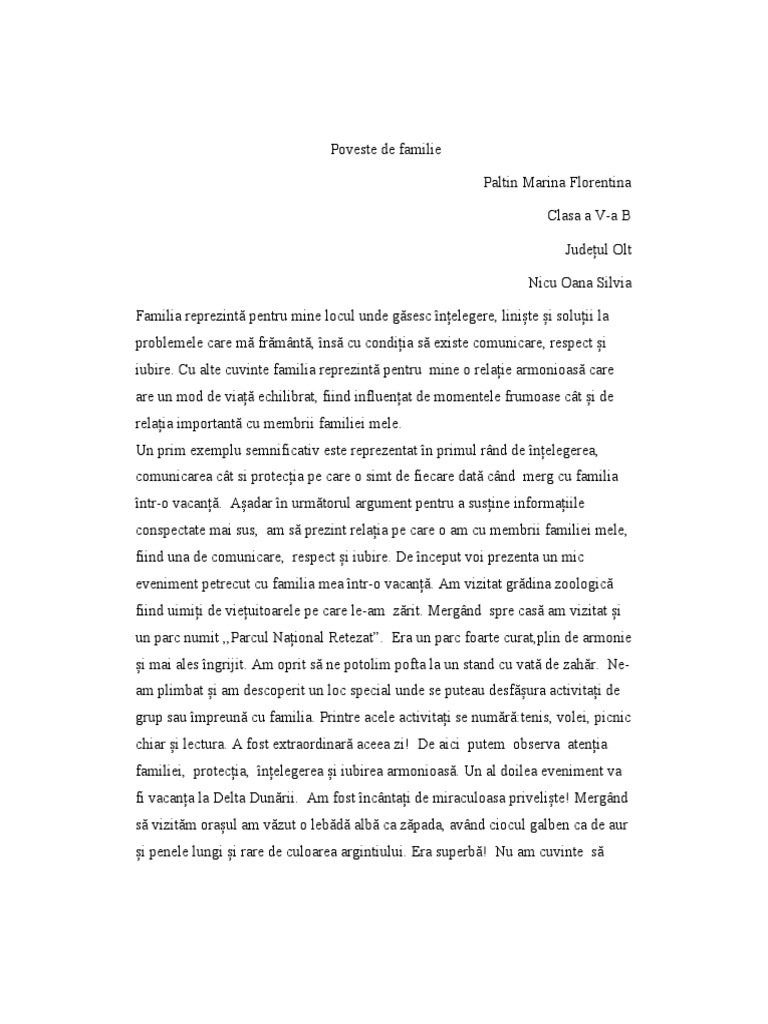 Poveste de Familie | PDF