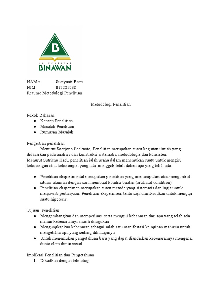 Metodologi Penelitian | PDF
