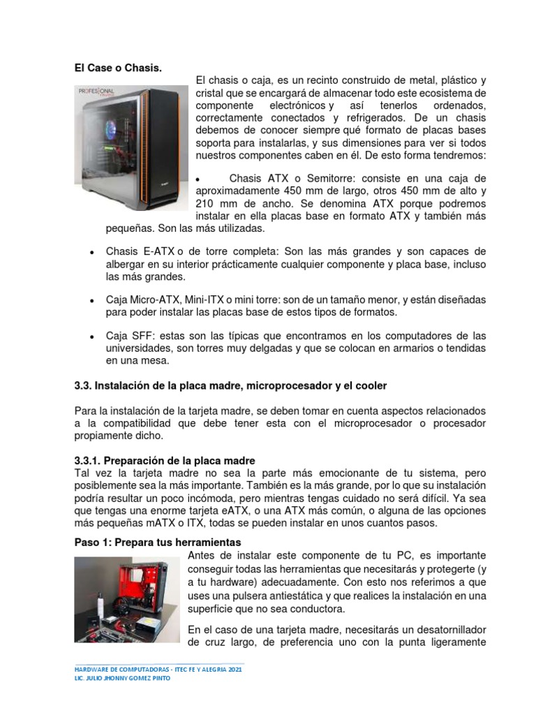 Tema 3 Ensamblaje Computadora Parte2 | PDF