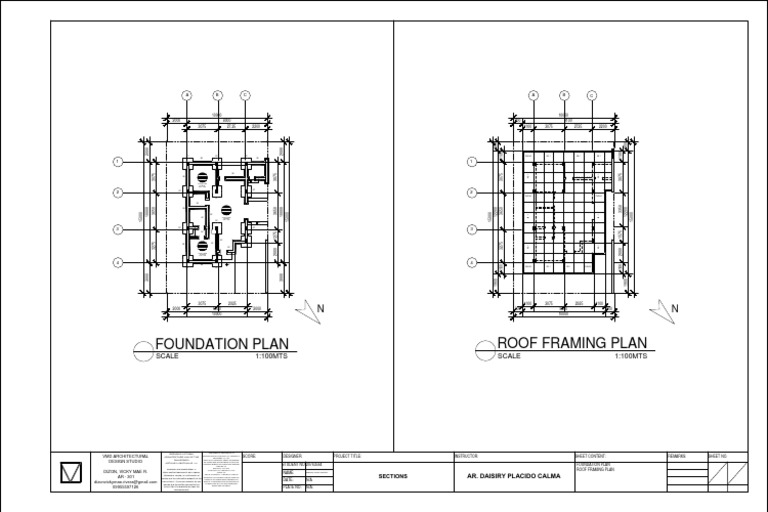 Foundation and Roof Framing Plan | PDF
