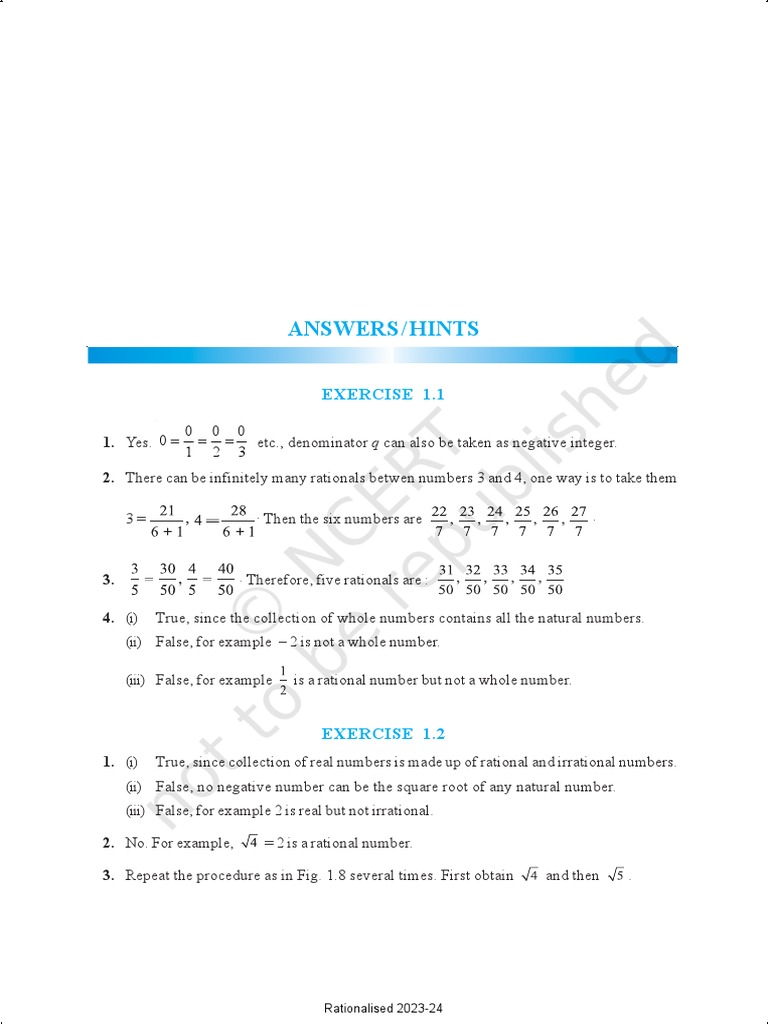 Math Exercise Solutions | PDF