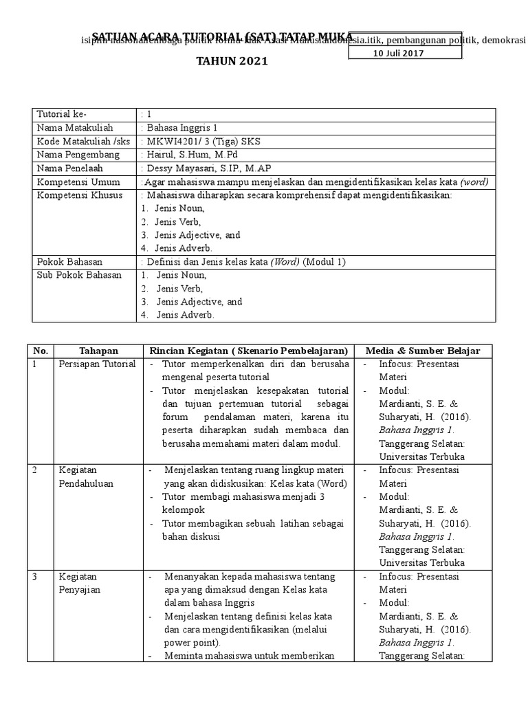 Sat Bahasa Inggris 1 Pdf