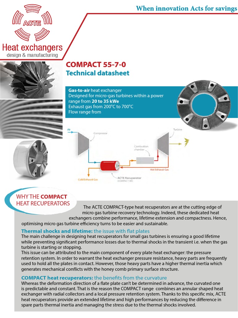 Compact 55 7 0 | PDF | Heat Exchanger | Gas Turbine