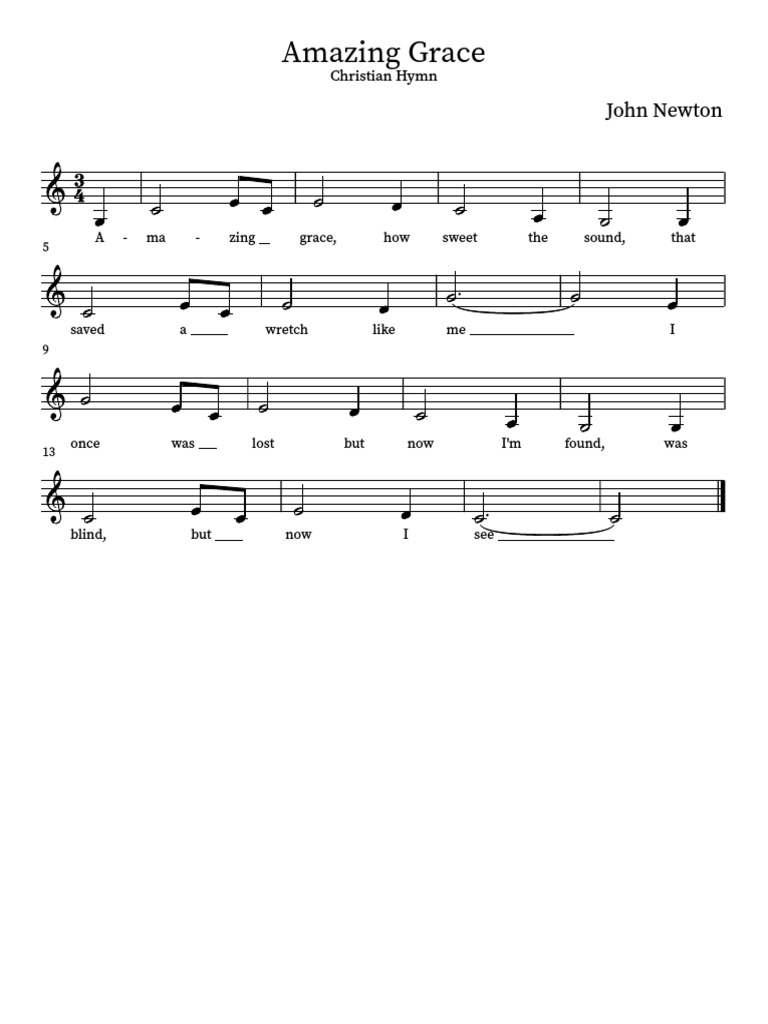 Amazing Grace: John Newton | PDF