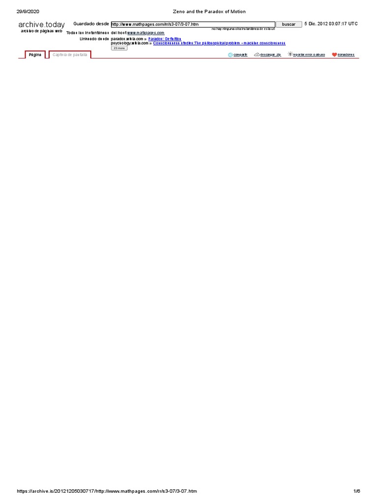 Zenon and The Paradox of Motion | PDF | Time | Photon