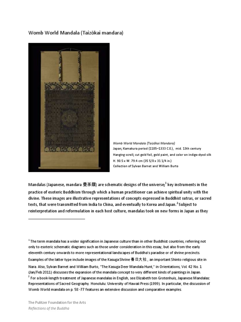 Womb World Mandala Reflections of The Bu | PDF | Mandala | Vajrayana
