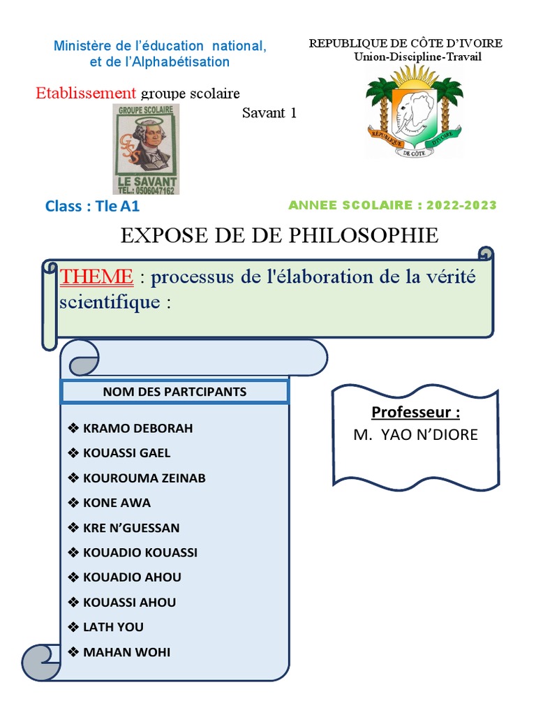 Exposé Philo | PDF | Science | Vérité