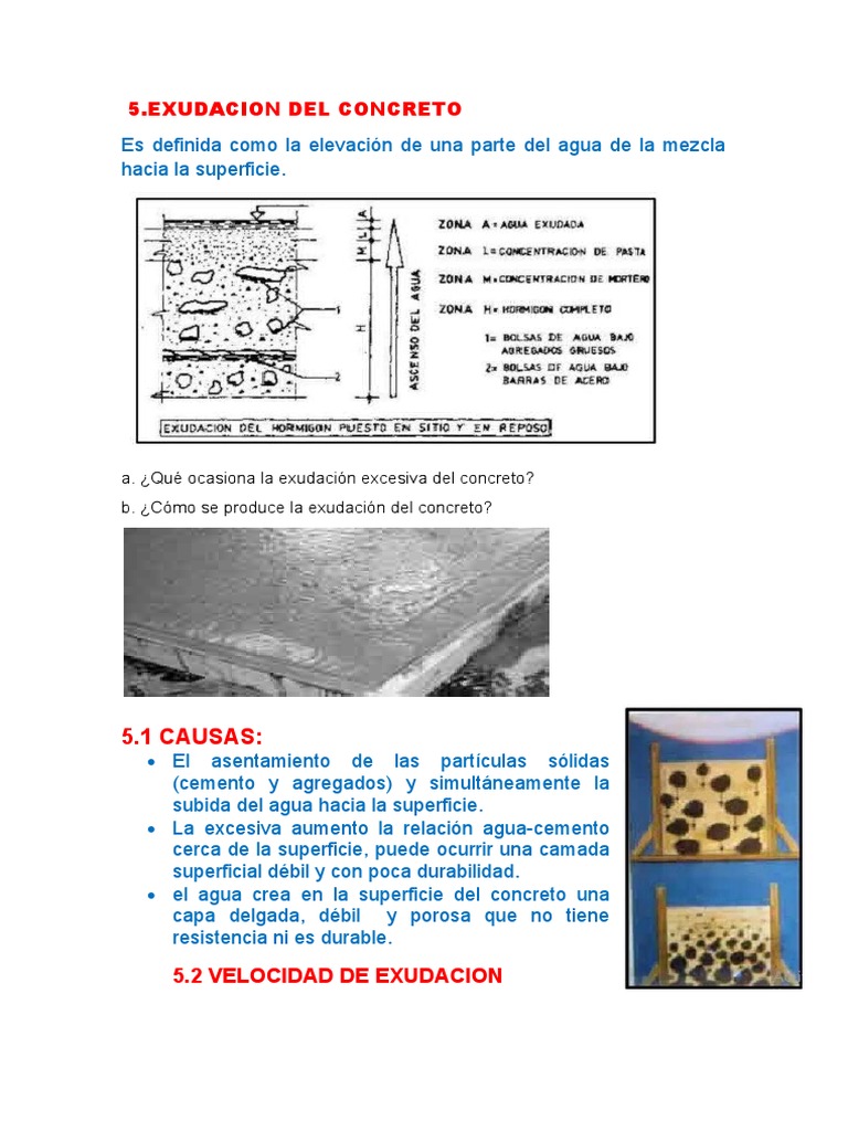 EXUDACI345ON DEL CONCRETO Vilcapoma | PDF EXUDACI345ON DEL CONCRETO Vilcapoma | PDF