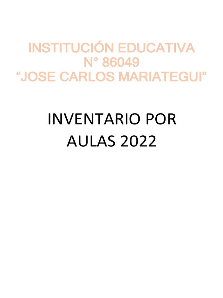Informes de Inventario 2022 | PDF