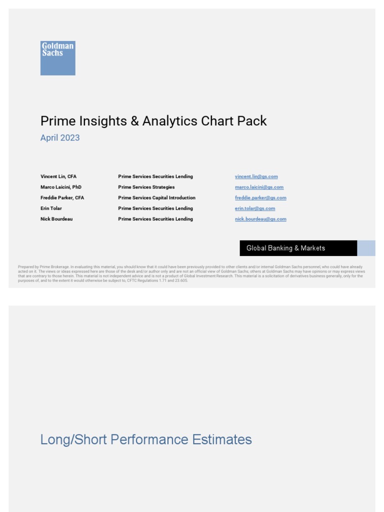Goldman Prime Brokerage - Insights & Analytics Chart Pack April 2023 ...