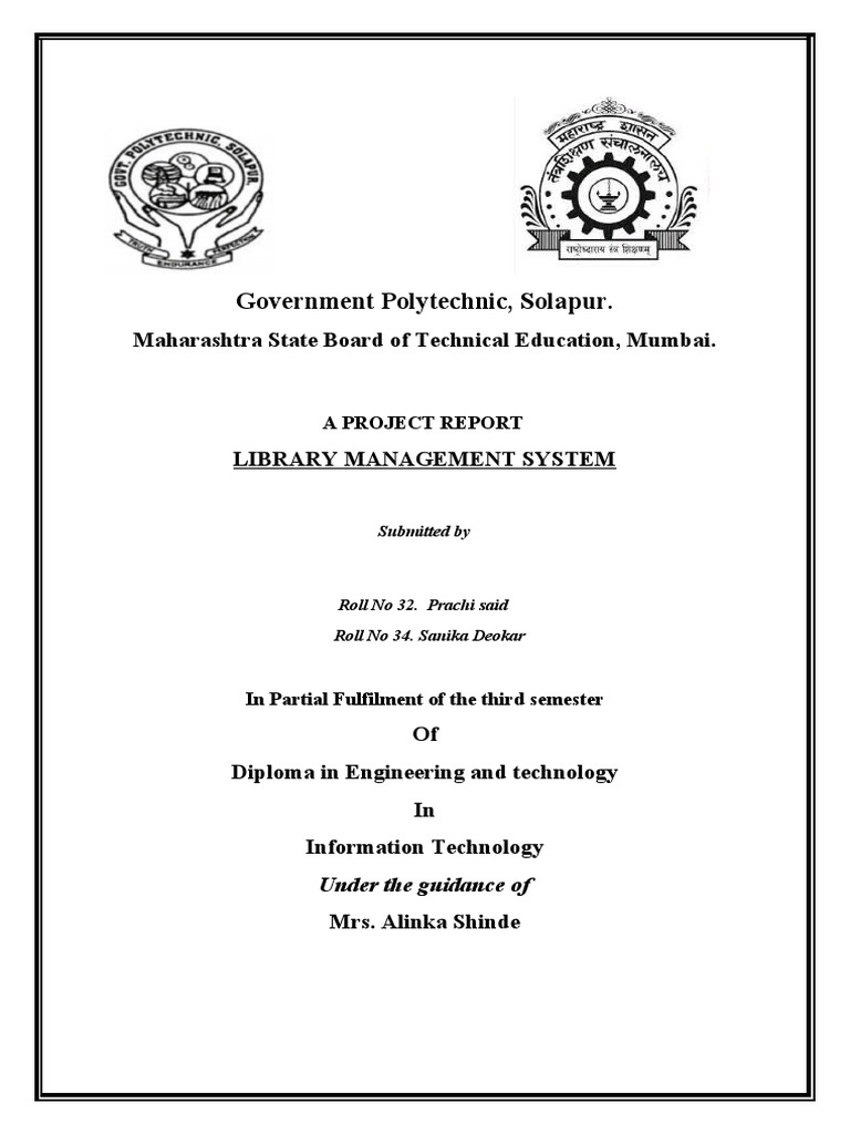 Government Polytechnic, Solapur.: Maharashtra State Board of Technical ...