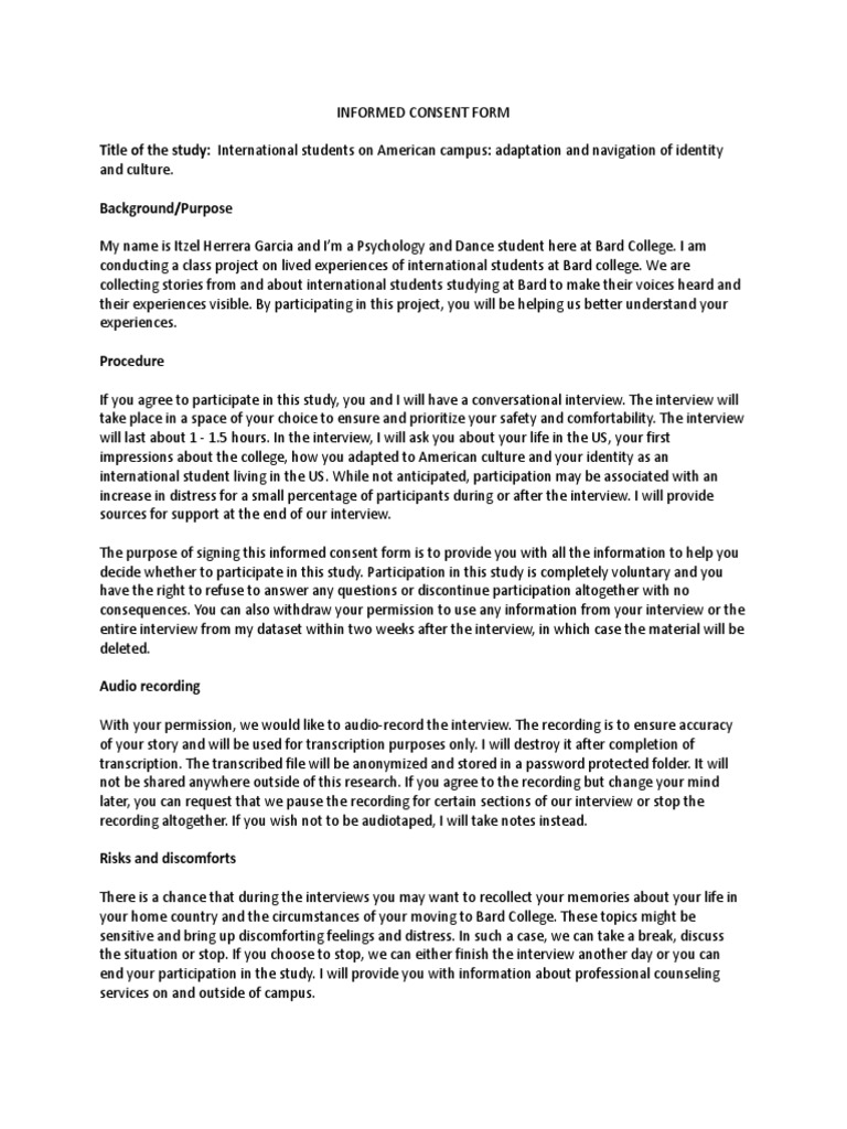 Informed Consent Form.docx | PDF