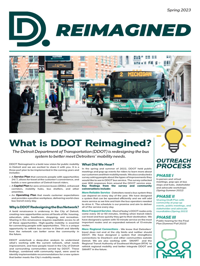 DDOT Reimagined Phase II Draft Plan (Released 4/24/23) | PDF | Public ...